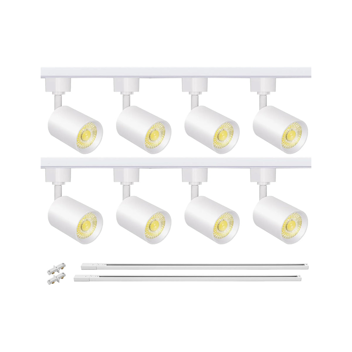 8-Light LED Track Lighting Kit with 6.6FT Track Rail, 10W 3000K — VANoopee