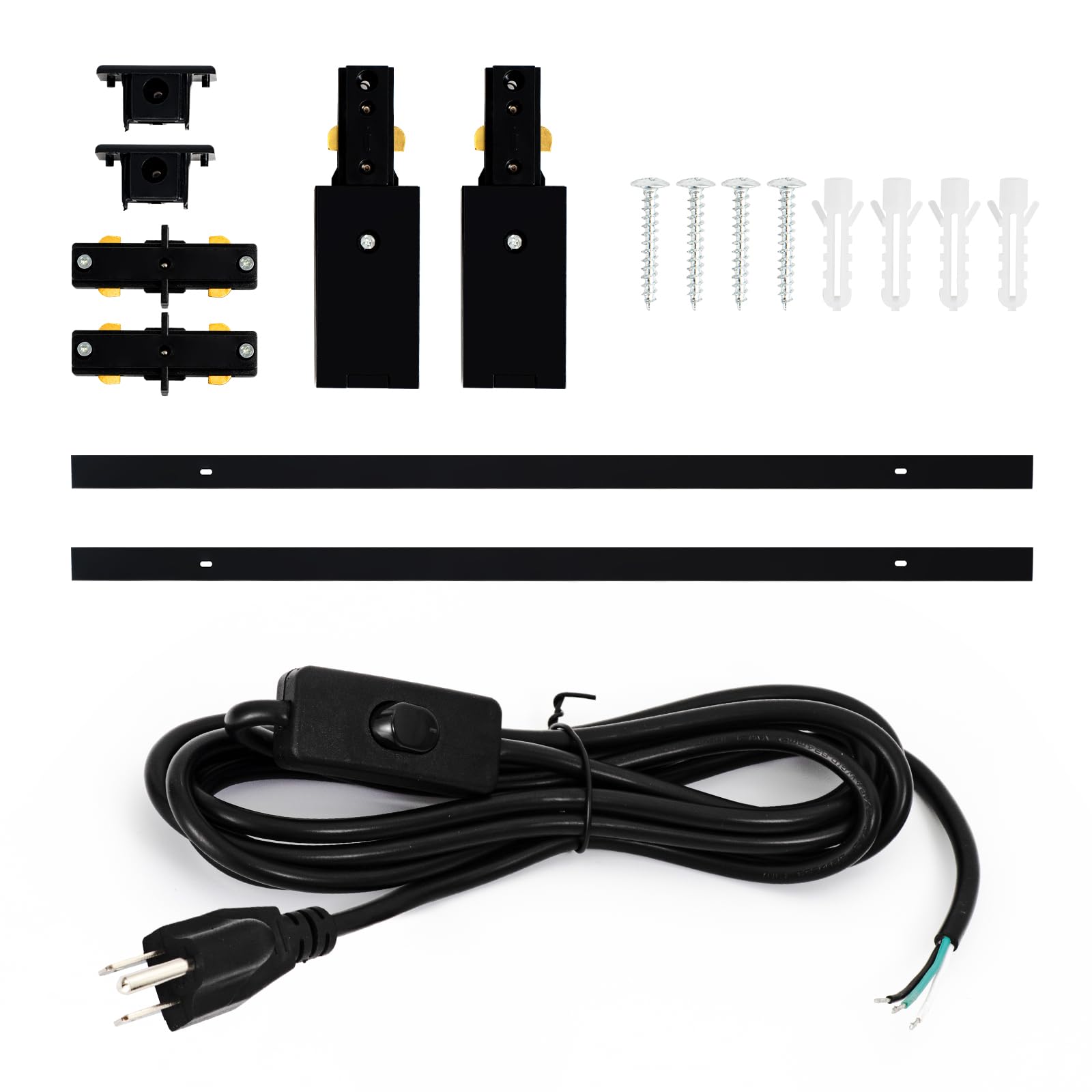 H Track Lighting Rail 13FT Kit With End Caps And Live End Feed ...