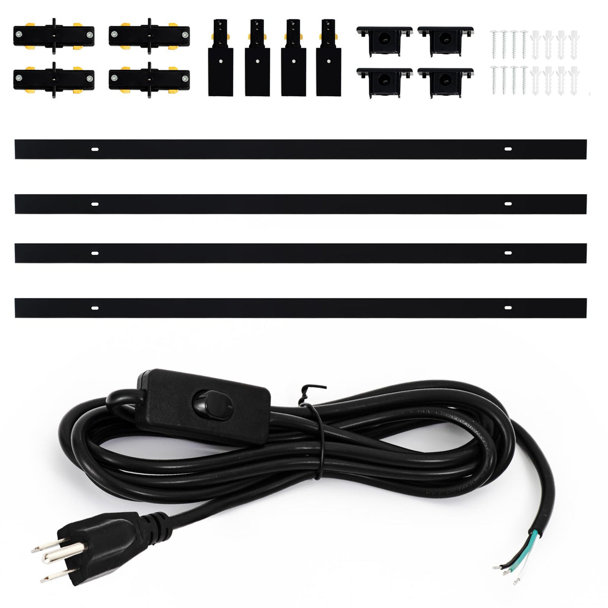 VANoopee H Track Lighting Rails Kit with Plug in Cord, 16FT H Type Tra